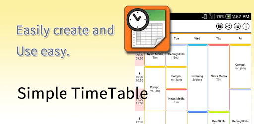 TimeTable (Simple) for PC - Free Download & Install on Windows PC, Mac