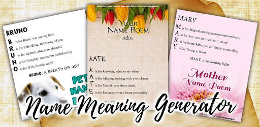Name Meaning Generator – Free Poem Maker for PC - Free Download ...