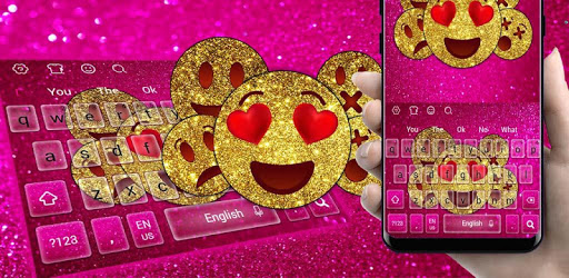 Glitter Emoji Pink Keyboard for PC - Free Download & Install on Windows PC, Mac