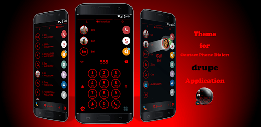 Circle Black Red Phone Dialer Theme for PC - Free Download & Install on ...