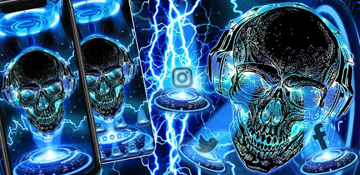 Neon Tech Skull Themes HD Wallpapers 3D icons for PC - Free Download ...