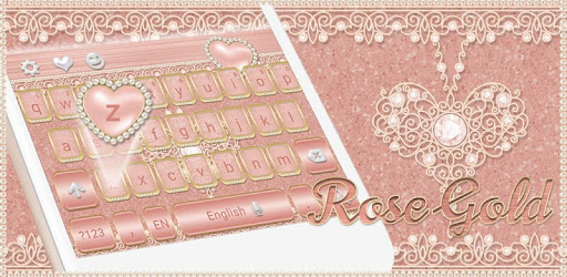 Rose Gold Keyboard Diamond Heart Theme for PC - Free Download & Install on Windows PC, Mac