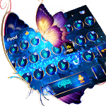 Blue Gold Flower Butterfly keyboard for PC - Free Download & Install on ...