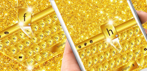 Gold Glitter Keyboard Theme for PC - Free Download & Install on Windows PC, Mac